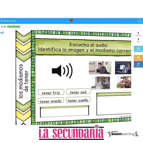 Tener Expressions Digital Task Cards | BOOM CARDS | Distance Learning