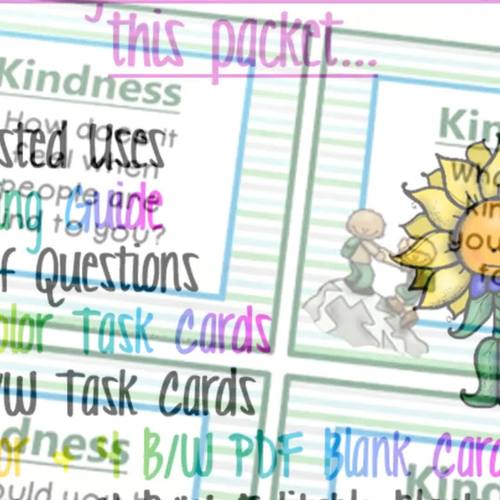 Kindness Activity: Kindness Task Cards / Question Cards - Be Kind
