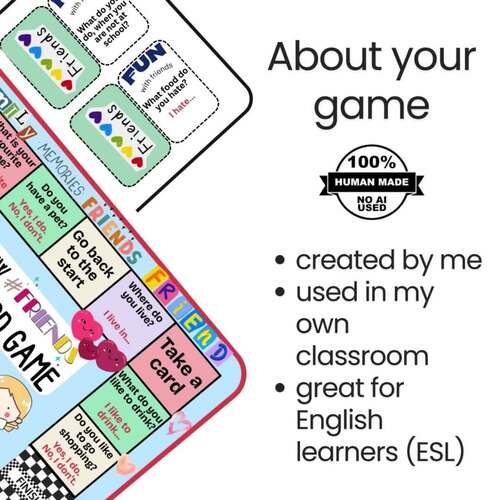 Printable Friendship Board Game For Social Emotional Skills Lessons ESL EFL