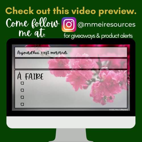 French Daily Slides | May | Spring, Canada Day | NO PREP by Mme I's ...