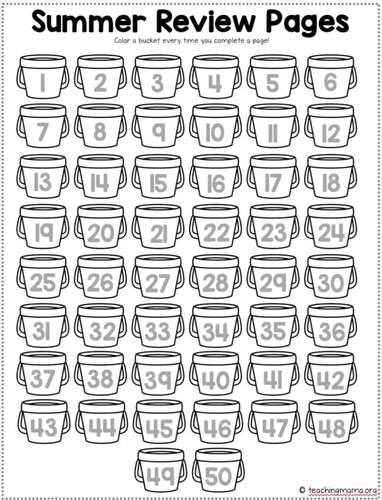 Kindergarten Summer Review Packet - No Prep, Spiral Learning for Kinder ...