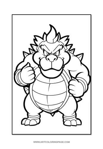 Bowser Coloring Sheets for Kids Vol 4 – Unleash Your Imagination!