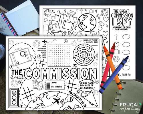 The Great Commission of Jesus Church Activity Set for Kids, Matthew 28: ...