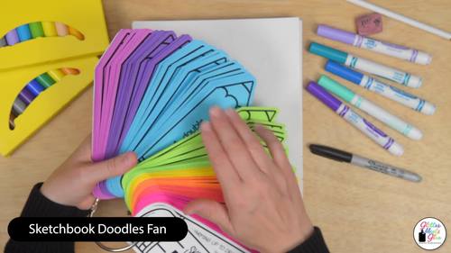 Sketchbook Doodles Drawing Fan: 200 Lower Elementary Art Sketchbook Prompts