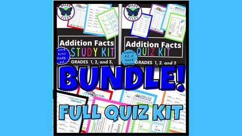 Addition Facts Quiz Kit & Study Kits Flashcards & Practice Quizzes # ...