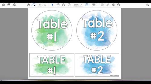 Watercolor Reading Focus Wall (Editable) by The Calmish Teacher | TPT
