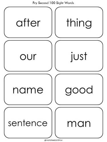Sight Word Flashcards, Fry Sight Words Practice - Second Hundred, T-323