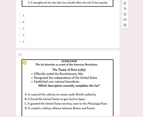 8th Grade Task Cards #1 STAAR Preparation US History Early Republic ...