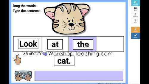 Boom Cards Phonics Sentence Builder Digital Task Cards Distance Learning