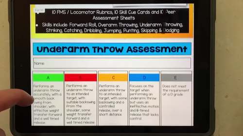 Physical Education - Fundamental Movement Skills Assessment Pack