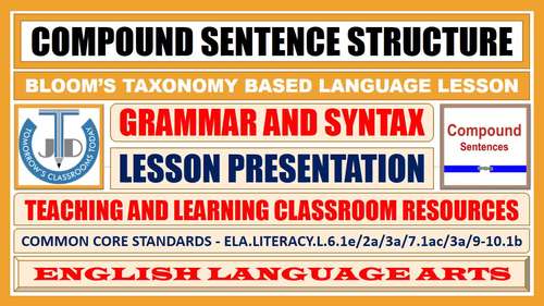 COMPOUND SENTENCE STRUCTURE: POWERPOINT PRESENTATION - 24 SLIDES by ...
