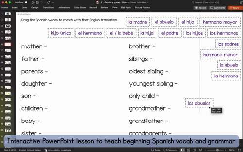 Beginners Kids Spanish Lesson | La familia, adjetivos posesivos verbo ...