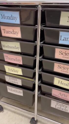 Rolling Cart Labels by Daysswithdani | TPT