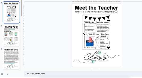 Meet the Teacher Editable Template - Back to School by NOT A CLASS