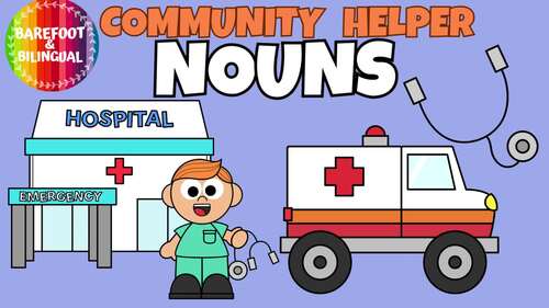 Nouns Community Helpers Clipart | Grammar Clipart | Things, Places, and ...