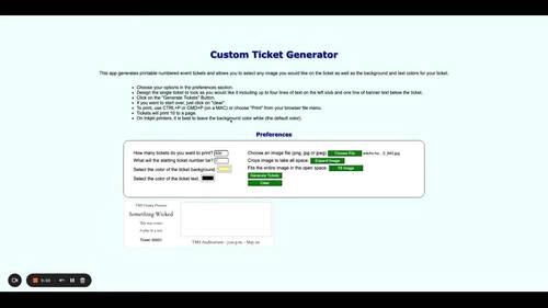 Fully Customizable and Numbered Event Tickets for Concert, Play or ...