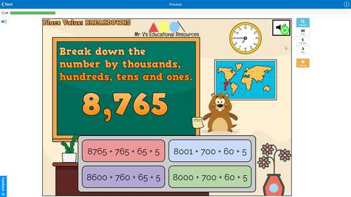 BOOM CARDS - BREAKING DOWN Whole Numbers to 1,000 - DIGITAL RESOURCE