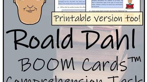 Roald Dahl BOOM Cards™ Comprehension Activity | 3rd Grade & 4th Grade