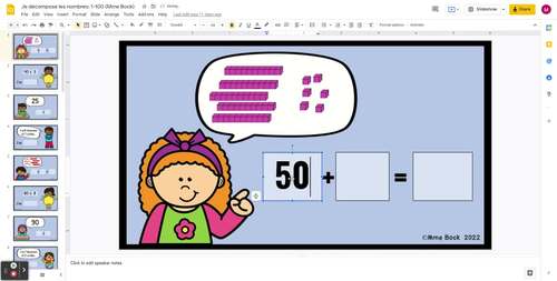 Je décompose les nombres 1 à 100: Google Slides™ by Mme Bock | TPT