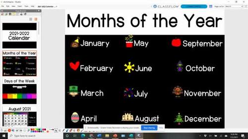 2021-2022 Digital Interactive PowerPoint Calendar by KinderCulture