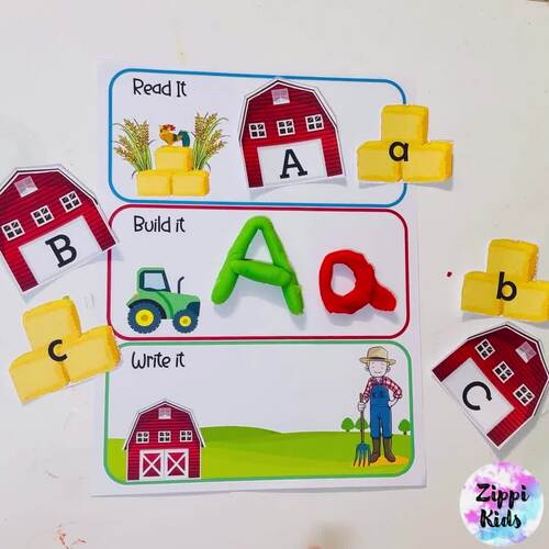 Farm Theme Literacy and Math Task Cards, Farm Activities, Farm Animals