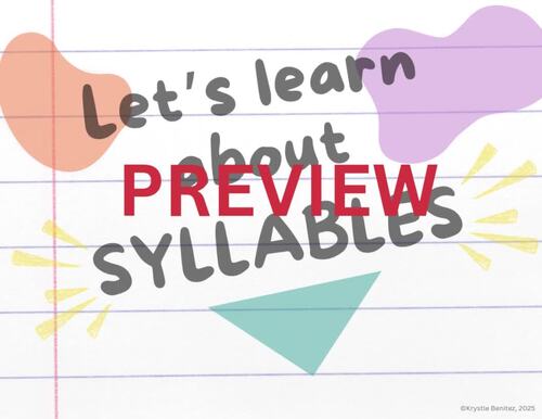Introduction to Six Syllable Types and Syllable Division | TPT