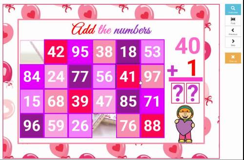 Valentines Day Math 2 Digit + 1 Digit Addition Without Regrouping Boom ...