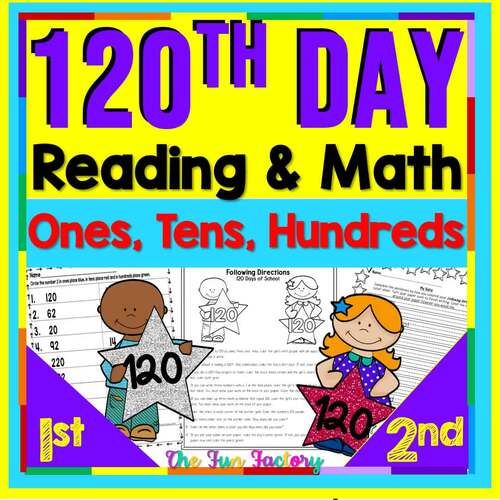 120th Day of School Read and Color Follow Directions - 120th Day Math ...