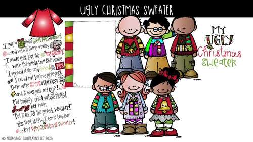 Ugly Christmas Sweater clip art COMBO PACK by Melonheadz Clipart