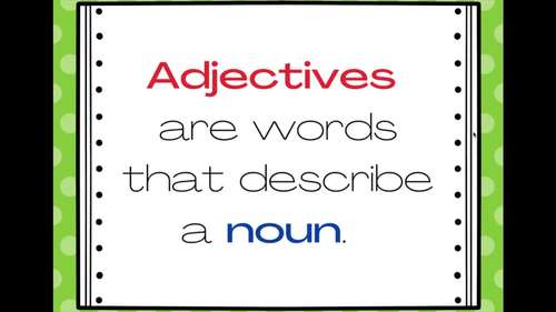 Adjectives | Mini-Lesson | Google Slides by Happy Reading With Katie