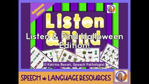 Listen & Find Halloween Edition: Auditory Memory & Following Directions