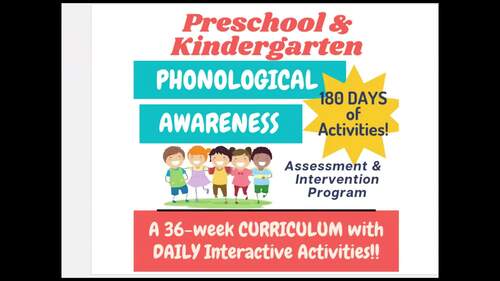 Phonological Awareness Activities - No Prep Slides for Daily Practice