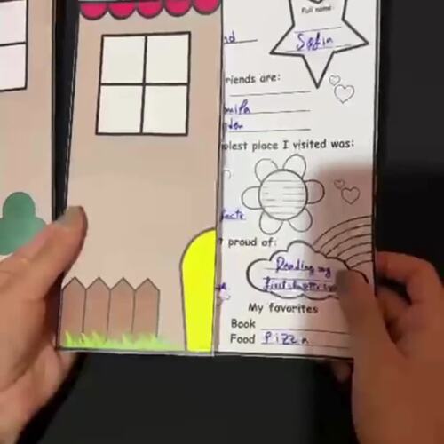 End of The Year Open House Craft Flipbook All About Me Writing Memory ...