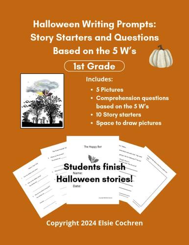 Halloween Writing Prompts: Story Starters & Questions Based on 5 W's ...