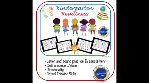 Kindergarten Readiness Practice & Assessment Printable & Boom Task Cards™