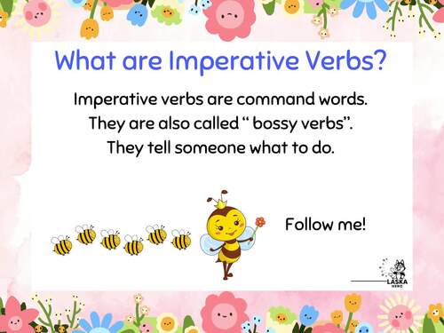 Bossy Verbs (Imperative Verbs) Lesson PowerPoint - Editable | TPT