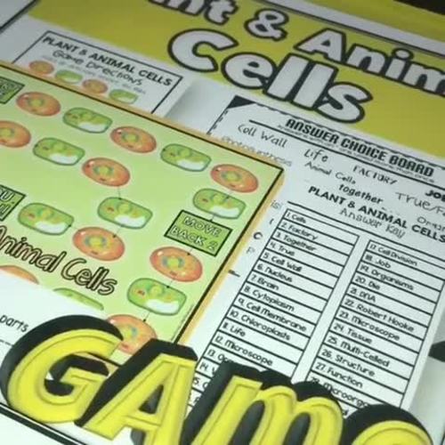 Plant and Animal Cells Game Life Science Review Game Activity 5th Grade ...