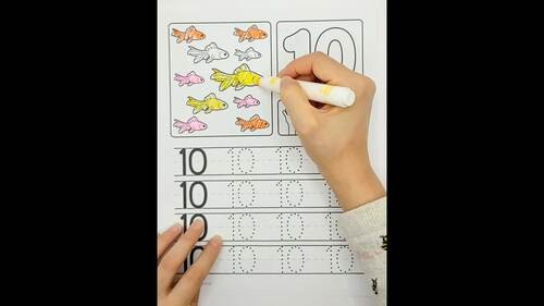 Ocean Theme 1-20 Number Tracing Sheets, Playdough Mat, Matching Card in ...