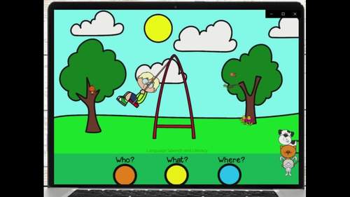 Spring Boom Cards Speech Therapy | Animated Verbs | WH Questions ...