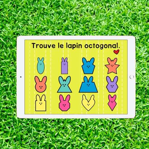 Trouve l'octogone avec audio | Vocabulaire du printemps | Cartes Boom