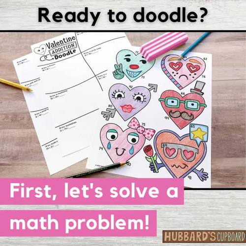 Valentine's Day Math - Up to 3-Digit Addition With & W/out Regrouping ...
