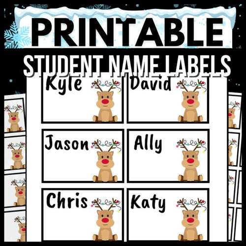 Gingerbread Student Name Labels → EDITABLE / PRINTABLE Classroom Tags ...