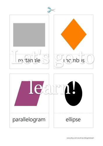 2D Shapes, Flashcards, 3-Part Cards, 16 Posters, Activities for Kids ...