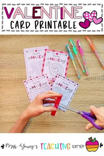 Printable Valentine Card * "You are a-MAZE-ing!" Maze Valentine | TPT