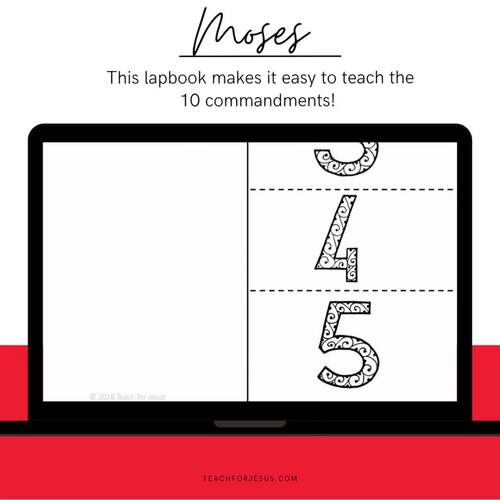 Moses and the Ten Commandments Lap Book by Teach for Jesus | TPT