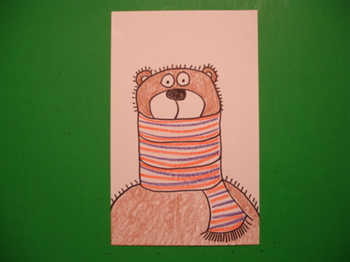 Let's Draw a Bear in a Scarf! by Patty Fernandez Artist | TPT