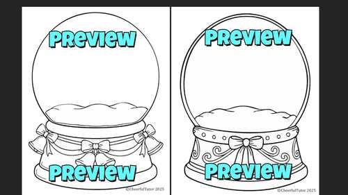 Trapped in a Snow Globe Craft, Winter Coloring Activity Cut and Paste ...