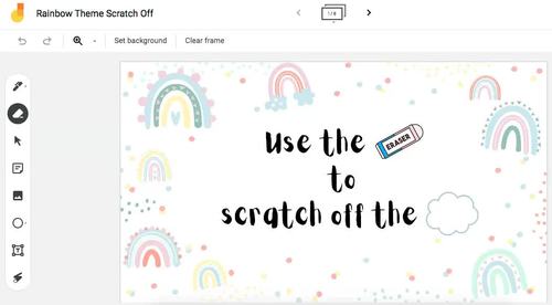 Jamboard l Scratch Off l Rainbow Theme by Lessons4Teachers | TpT