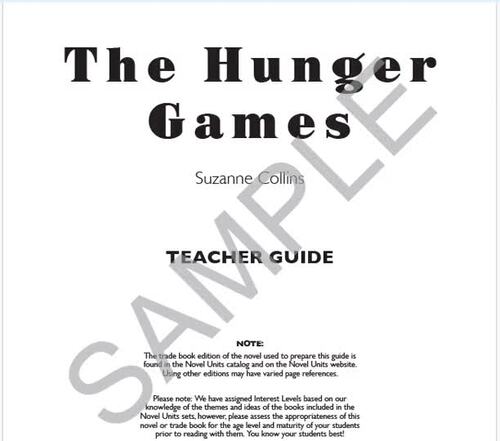 The Hunger Games Novel Units® Teacher Guide Novel Study | TPT