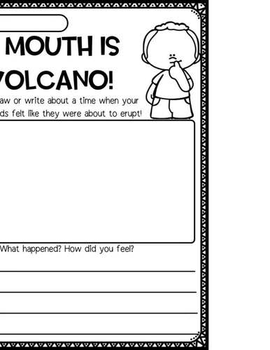 My Mouth Is a Volcano Activities | Back to School Printable by Kidzvilly